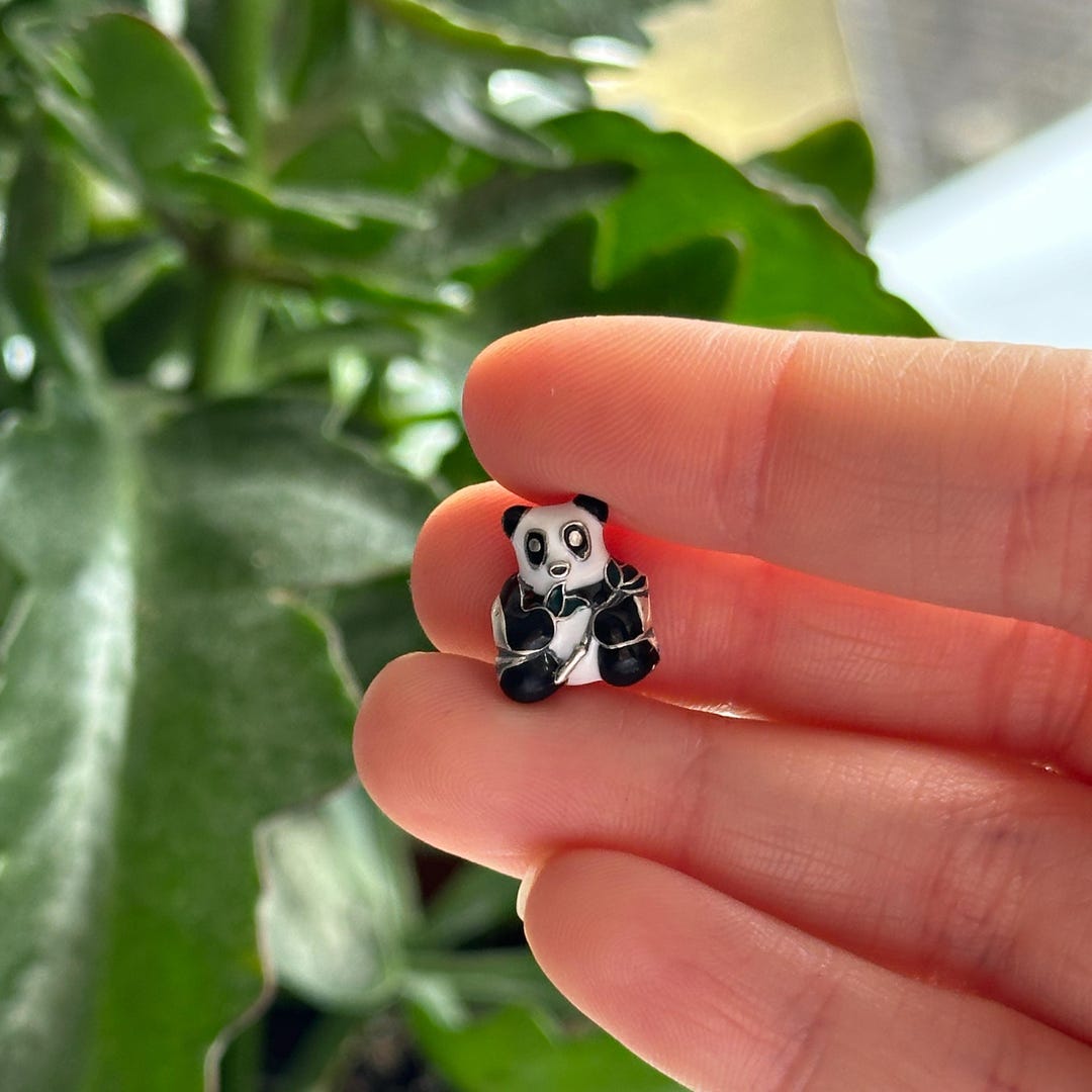 Sterling Silver 925 Cute Panda Bear Charm Fits Pandora Bracelets - Etsy