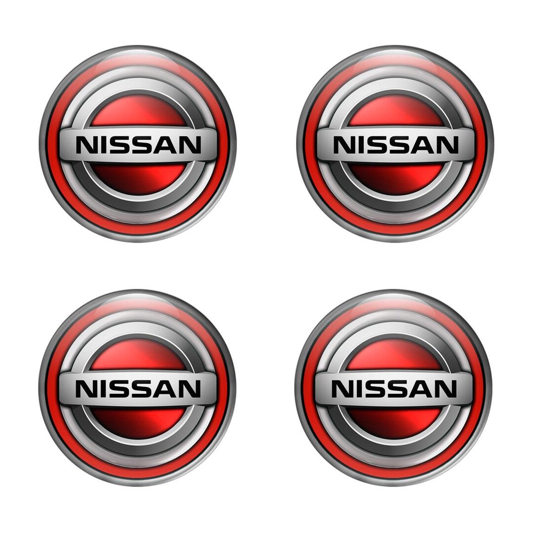 4 X Self-adhesive Vinyl Stickers for Wheel Center Hub Cap Logo Nissan ...