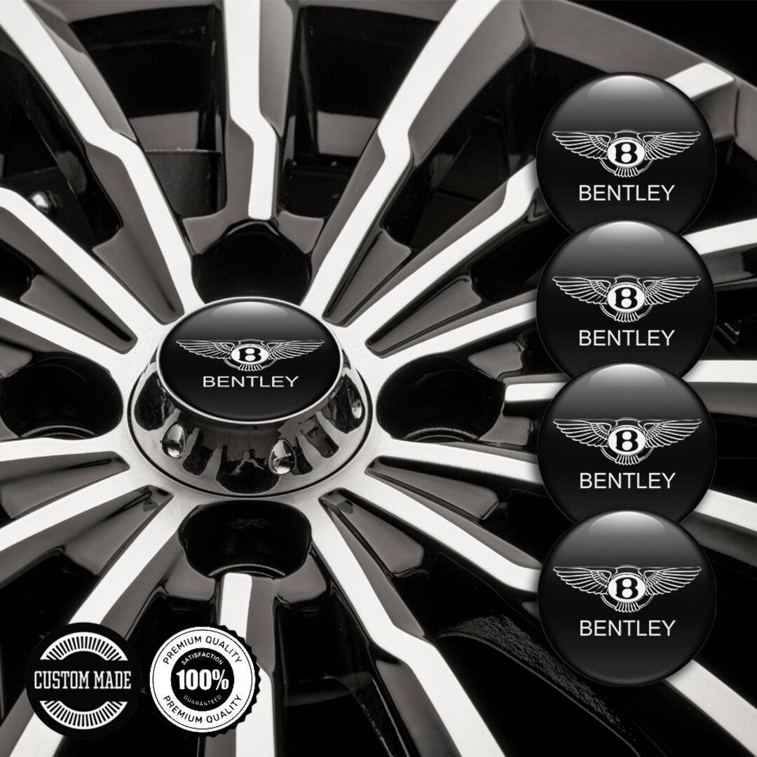 4 X Self-adhesive Vinyl Stickers for Wheel Center Hub Cap/logo Bentley ...