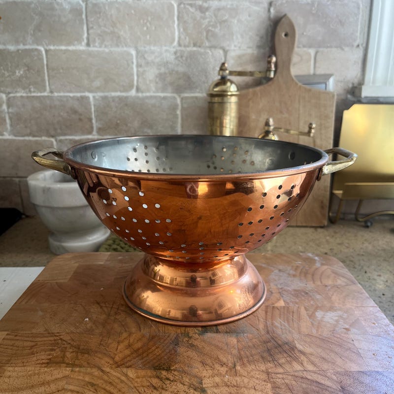 Copper Colander - Etsy