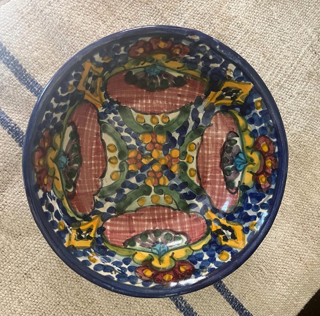 Talavera Puebla Mexico Hand Painted Art Pottery Decor Bowl - Etsy