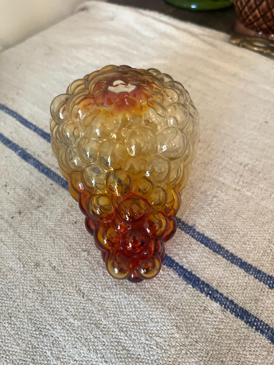 Kugel Style German Glass Grape Cluster ~ Amber Antique Grapes ...