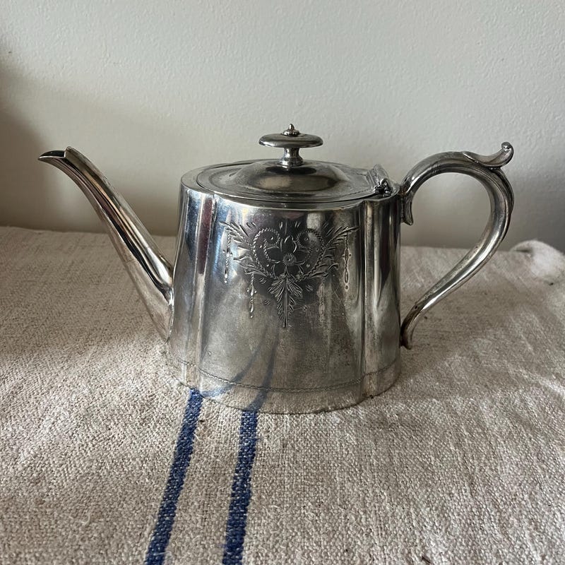Silver Edwardian Teapot - Etsy