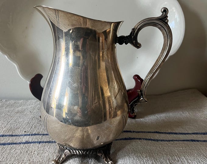 William Rogers Silverplate Vintage Water Pitcher ~ Ornate Silver ...
