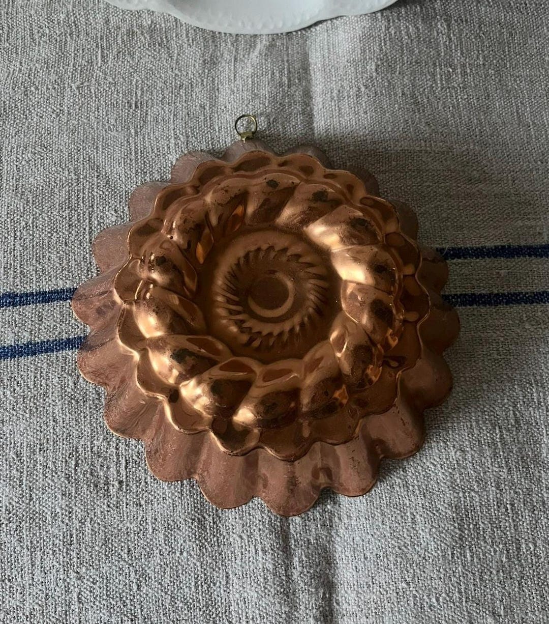 Vintage Copper Mold ~ French Farmhouse Rustic Kitchen Decor ~ Copper ...