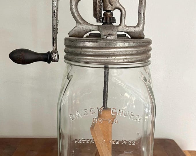Vintage Dazey Butter Churn ~ Hand Crank Butter Churn ~ Rustic Kitchen ...