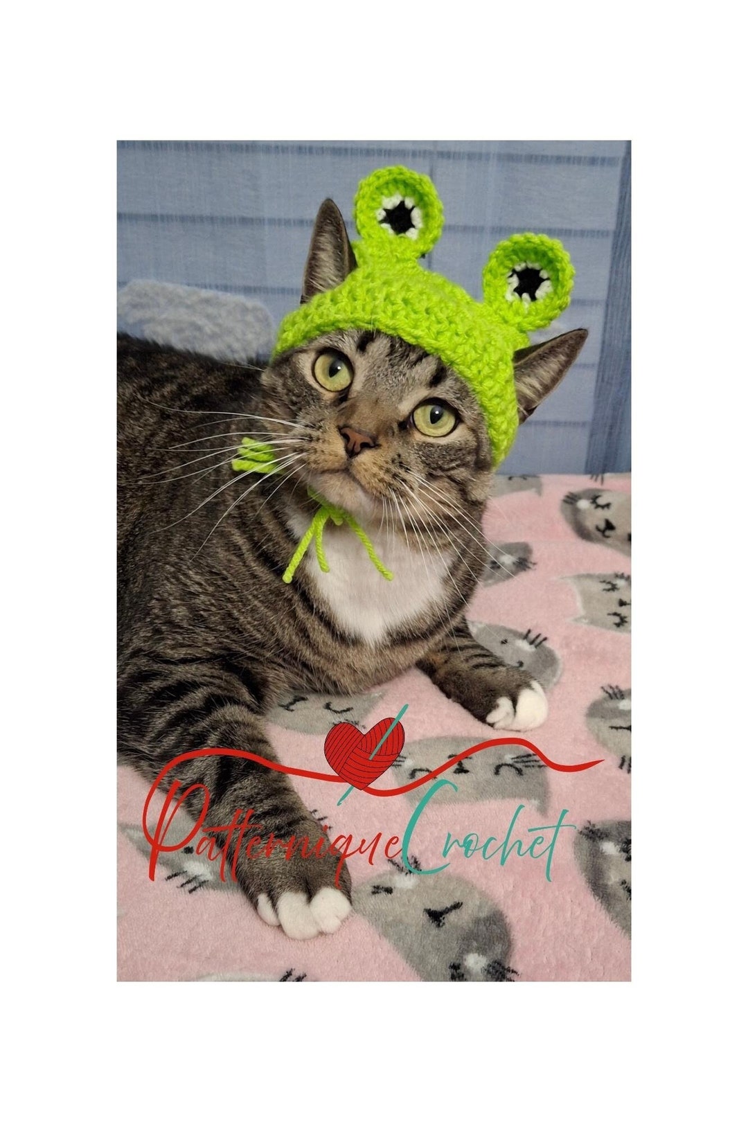 Cute Frog Cat Hat Made to Order, Winter Hat for Cat/bunny/xs Dog ...