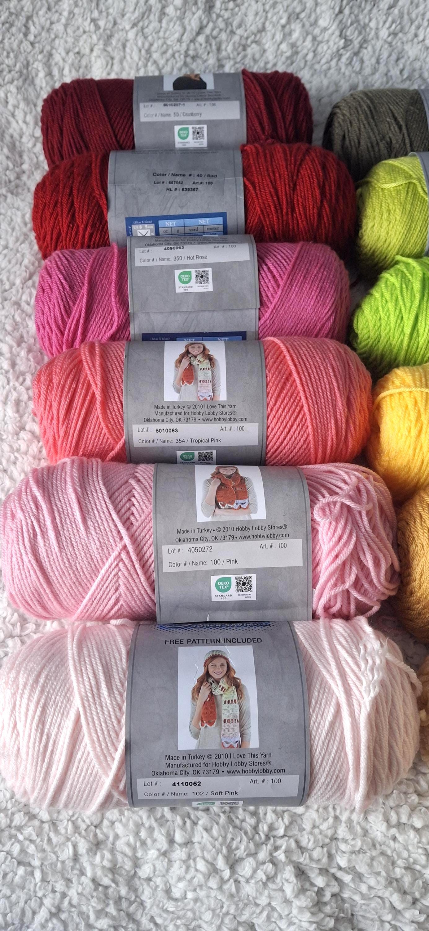 I Love This Yarn in Various Colors, Hobby Lobby Yarn, 7oz Skein - Etsy