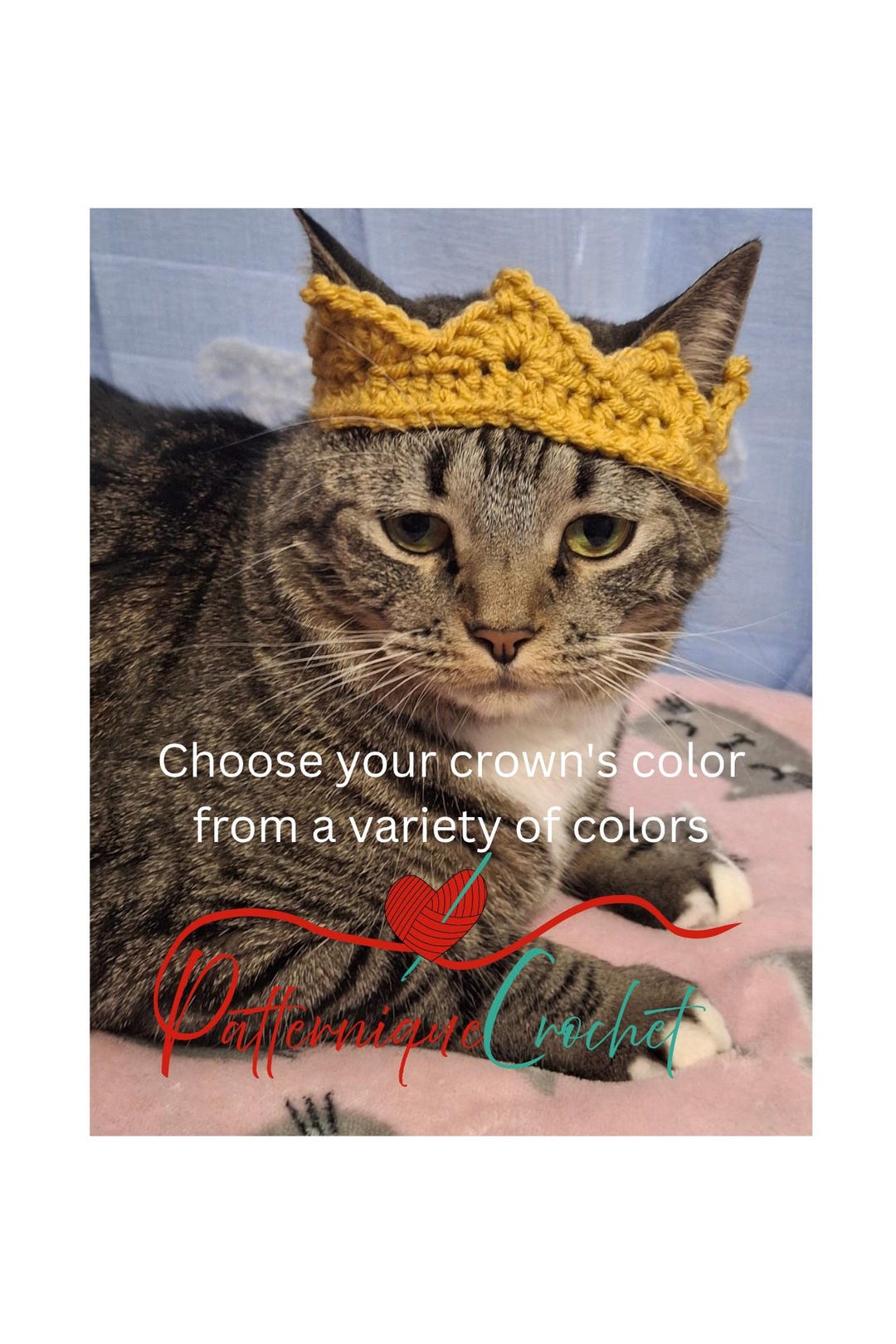 Crochet Cat Crown: Custom Pet Tiara, Halloween Costume - Etsy