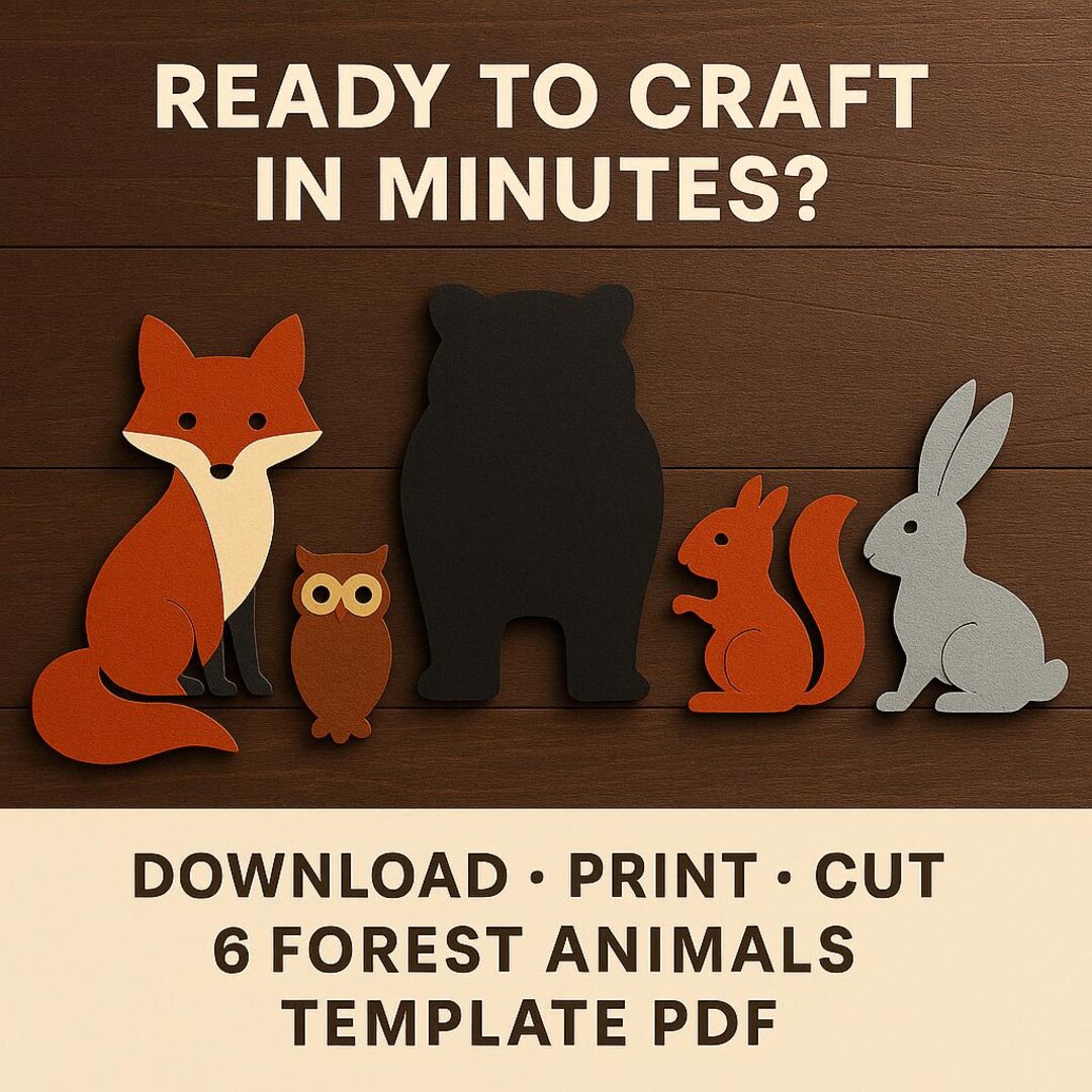 Printable Forest Animal Craft for Kids - Easy DIY Silhouette Template ...