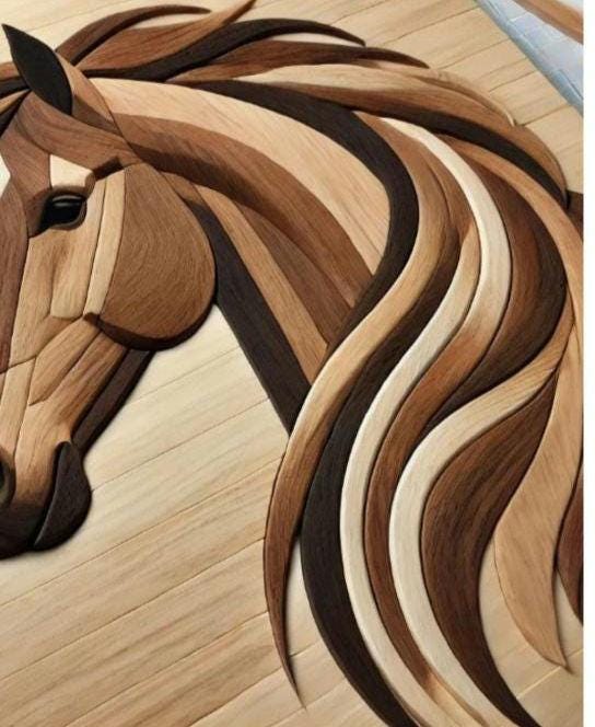 Intarsia Horse Scroll Saw Pattern: Digital PDF Download for Wood ...