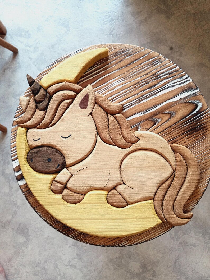 Unicorn Intarsia PDF Pattern, Scroll Saw Woodworking Plan for Nursery ...