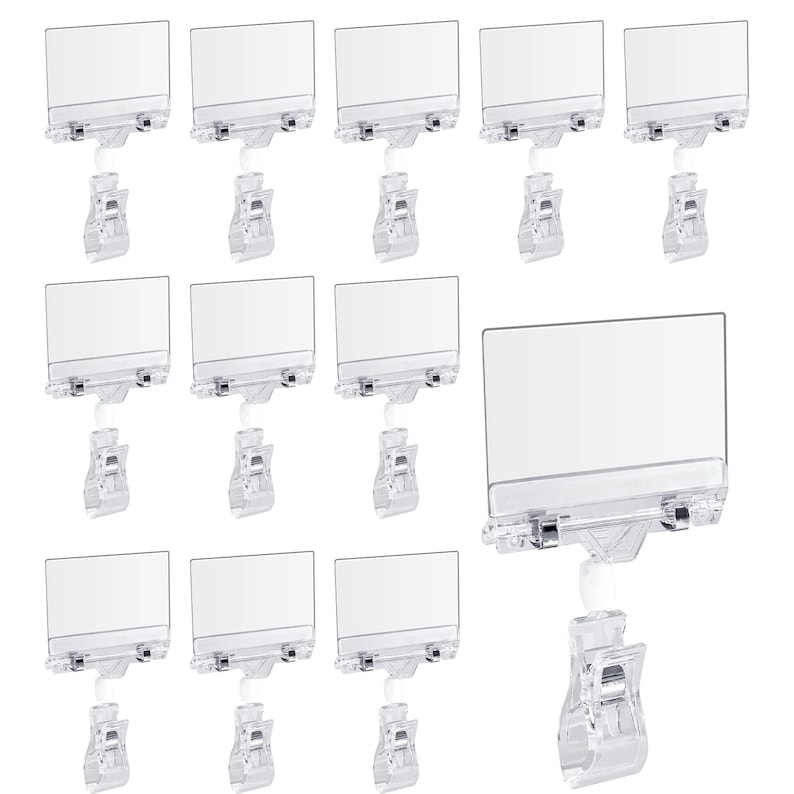 50 Clear Rotating Sign Holder Clip – Double Clip Display Stand - Etsy