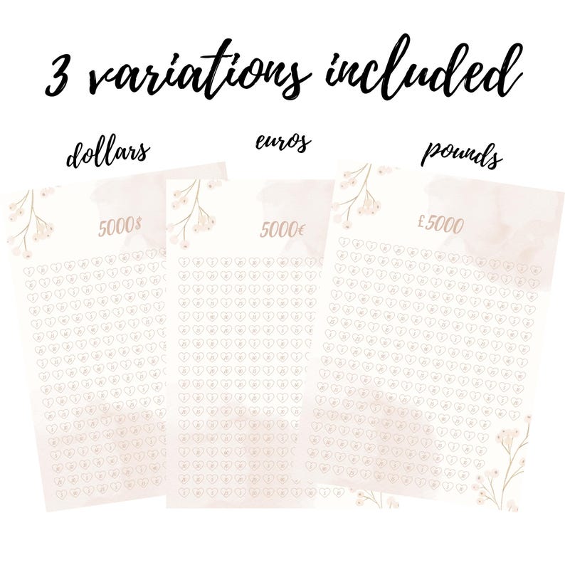 Peachy 5000 | Savings Challenge Printable, Savings Tracker, Money ...