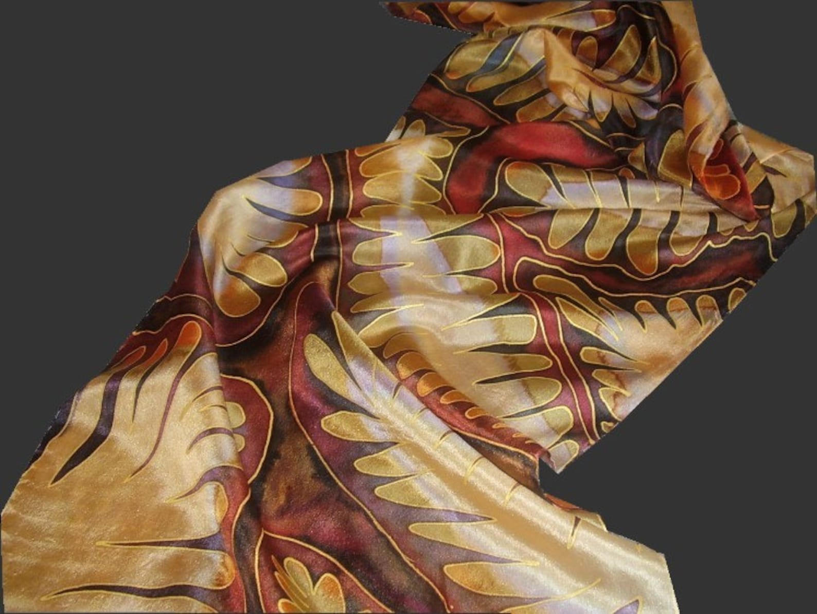 Custom Designer's Silk Scarf With YOUR Motifs in YOUR Colors. Hand ...