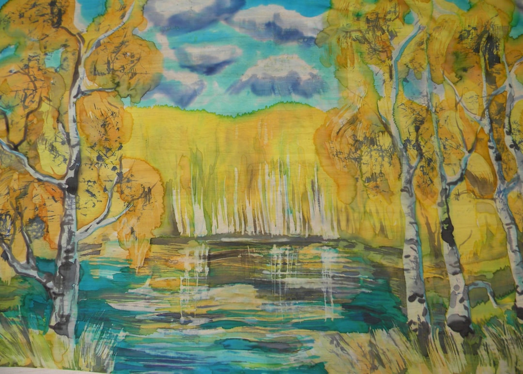 Custom Landscape Silk Painting: Original Silk Art, Made to Order - Etsy