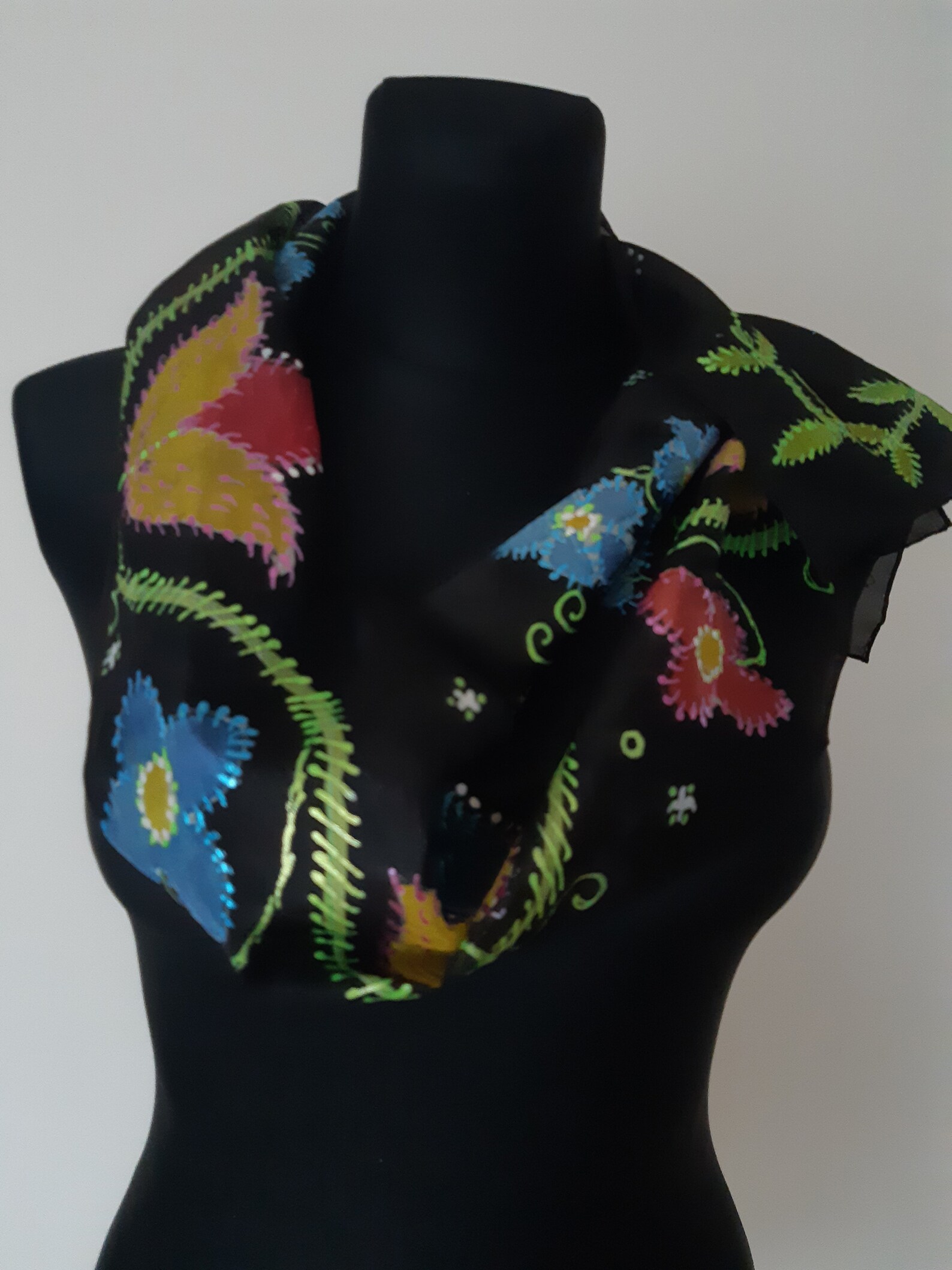 Silk Square Scarf With Healing Energy. Magic Custom Made Head - Etsy