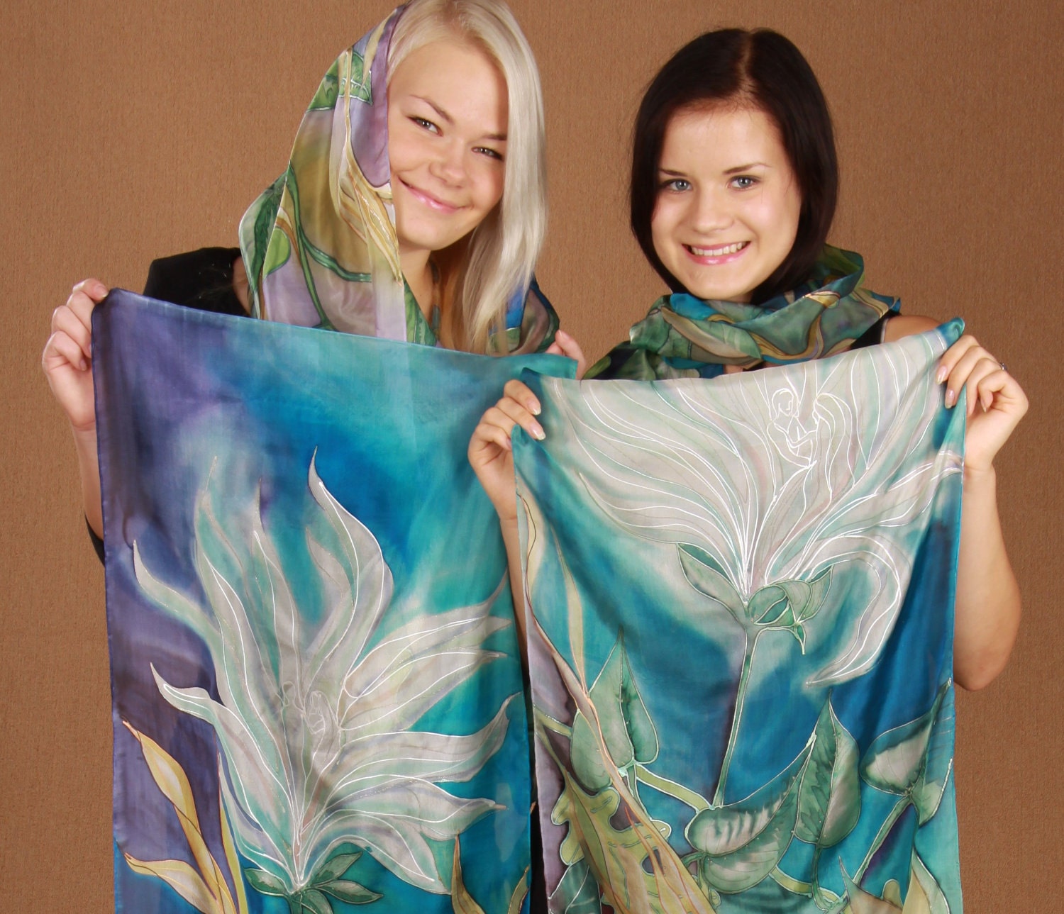 Art Silk Scarf of Your Dreams Designed and Hand Painted Just - Etsy
