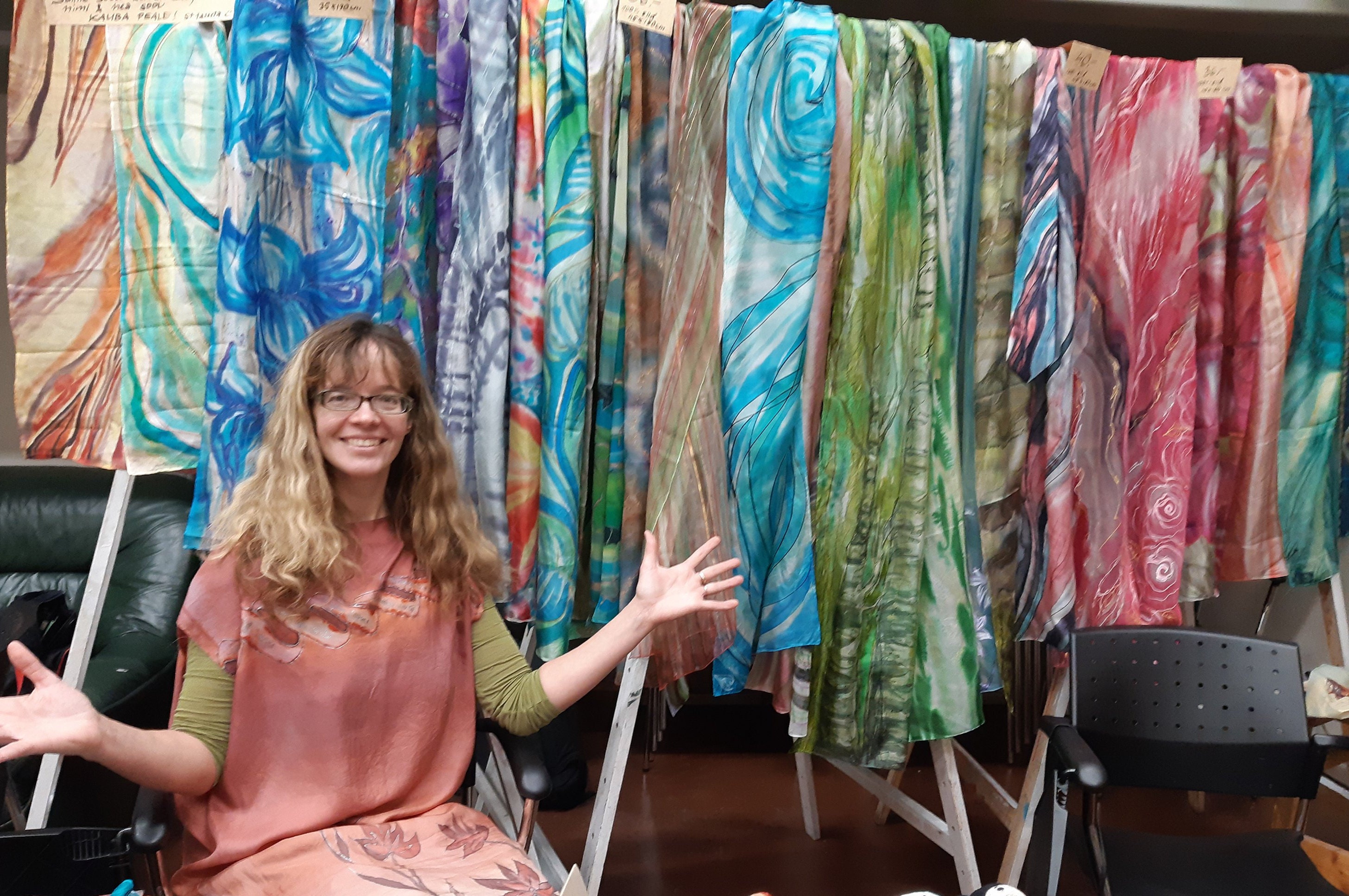 Custom Floral Hand Painted Silk Scarf in Your Colors, Based on Your ...