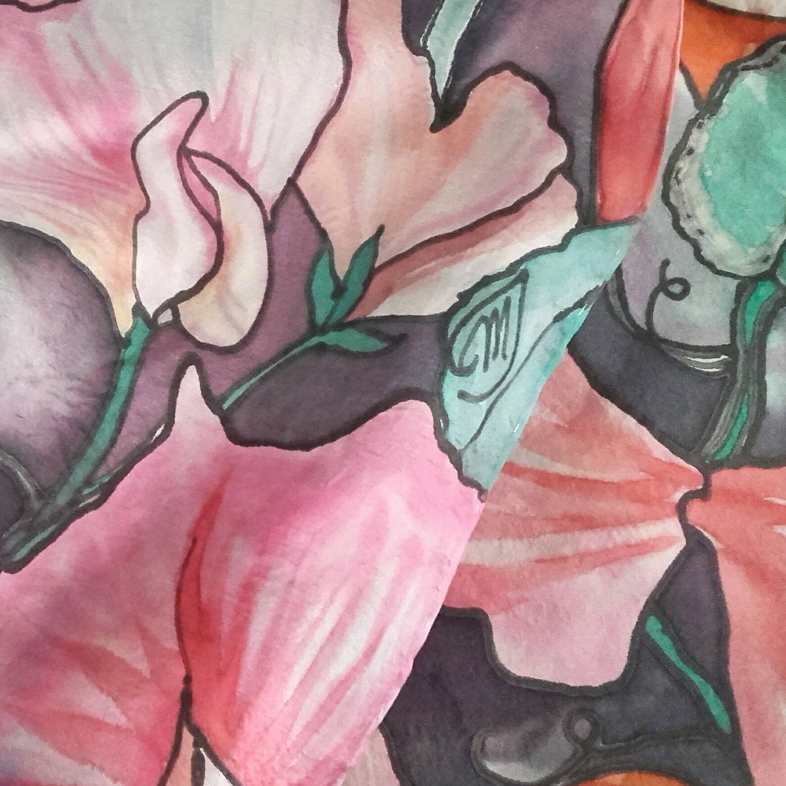 Magic Silk Scarf Custom Made. Handpainted in Your Colors and Motifs ...