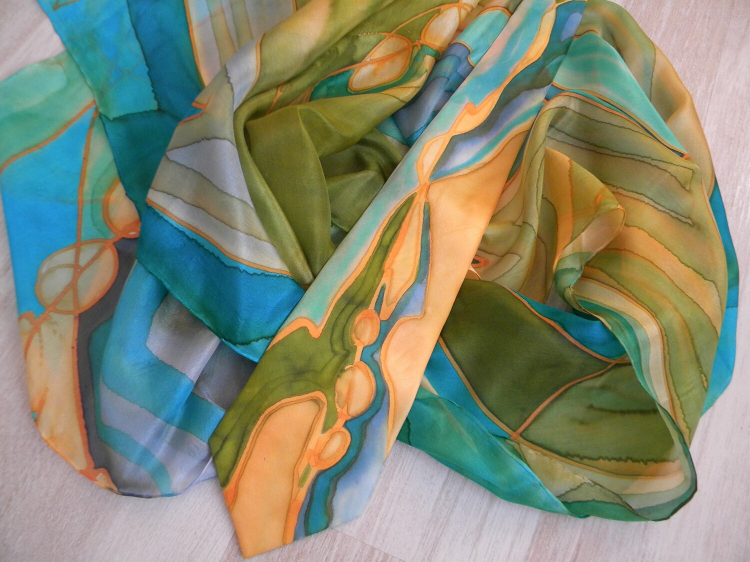 Custom Silk Set: Hand Painted Silktie and Matching Silk Scarf - Etsy