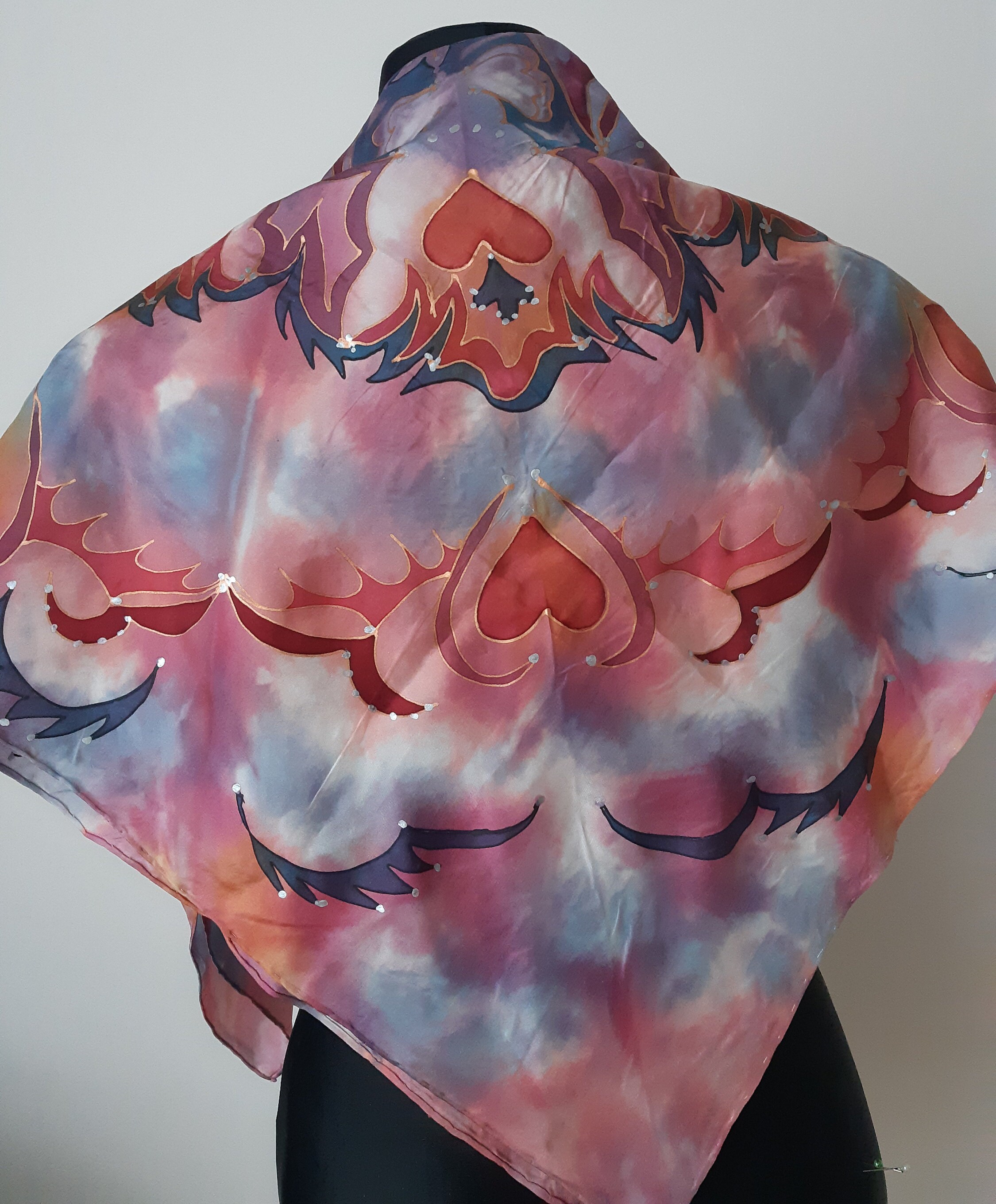 Magic Silk Scarf Custom Made. Handpainted in Your Colors and Motifs ...