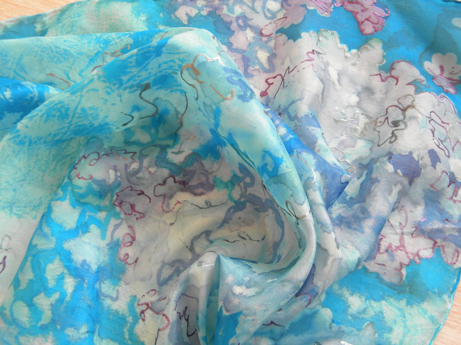 Silk Square Scarf With Healing Energy. Magic Custom Made Head - Etsy