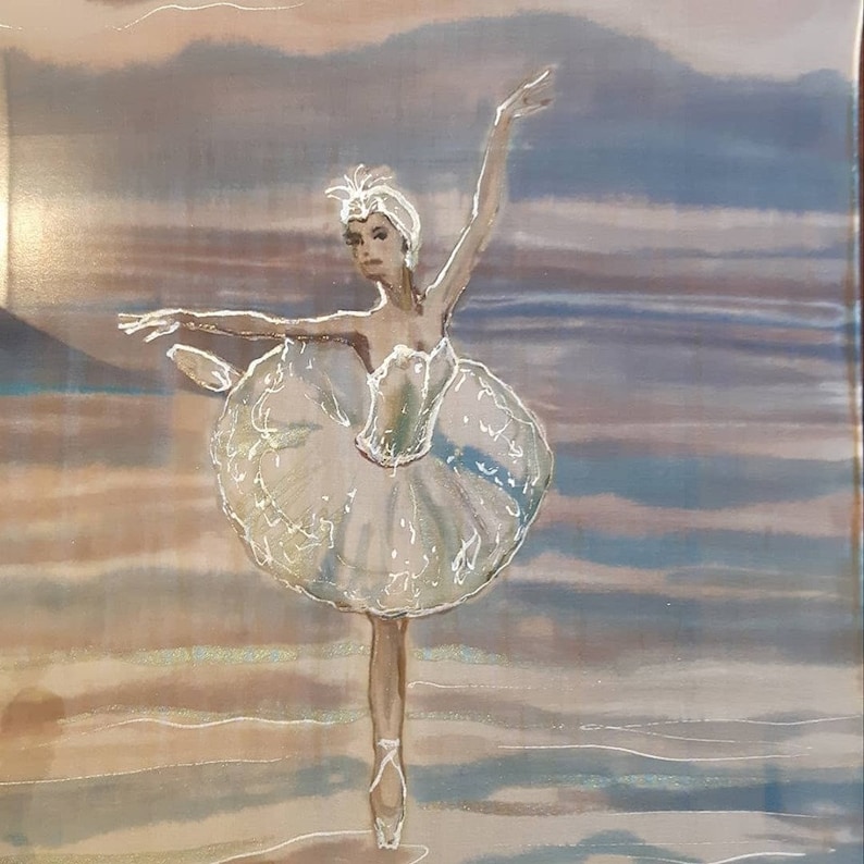 Custom Dancer Figure Painted on Silk. Made to Order. the Portrait of ...