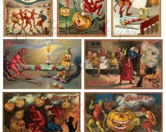 Halloween postcards | Etsy