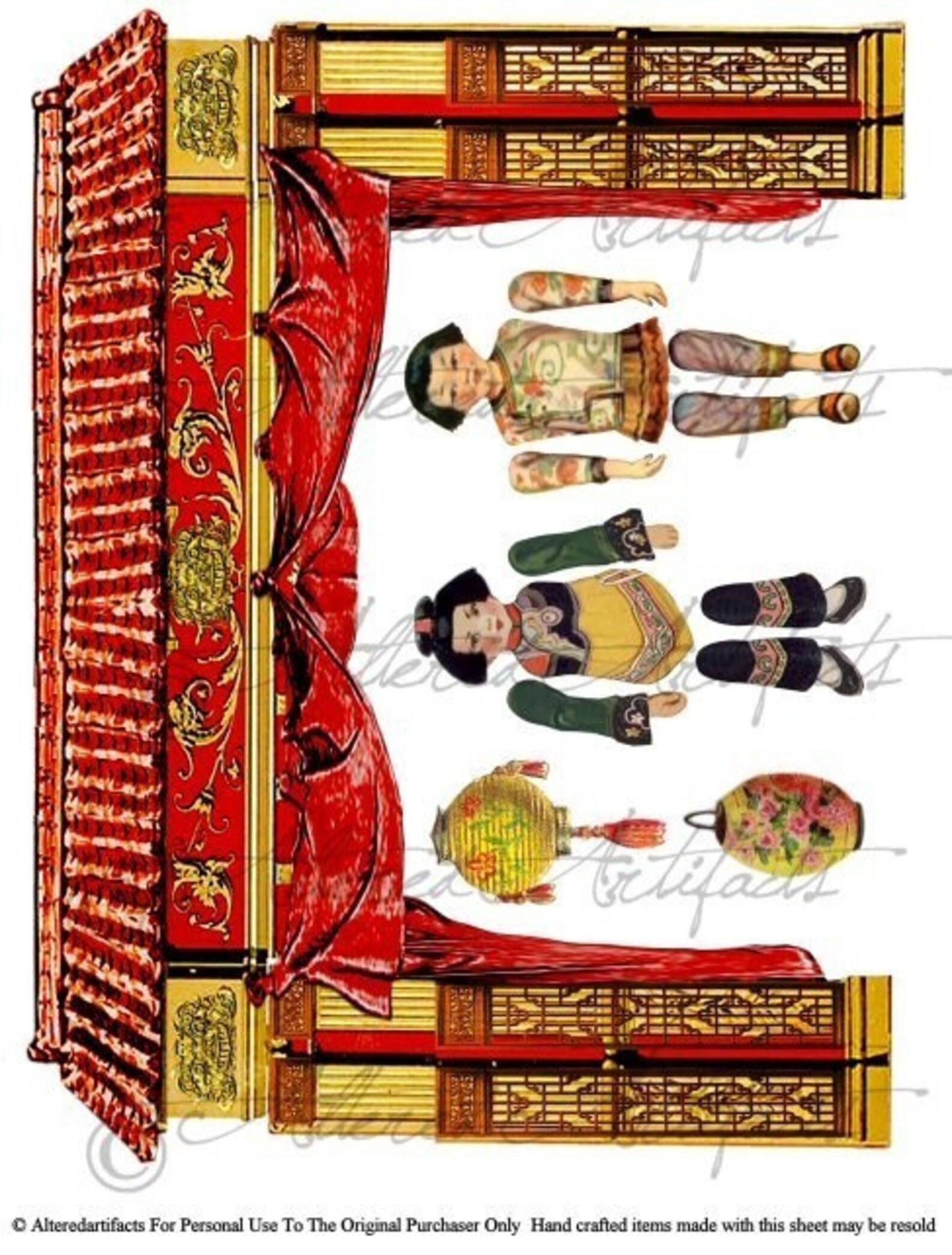 Asian Paper Theater Printable Articulated Puppets Circus - Etsy