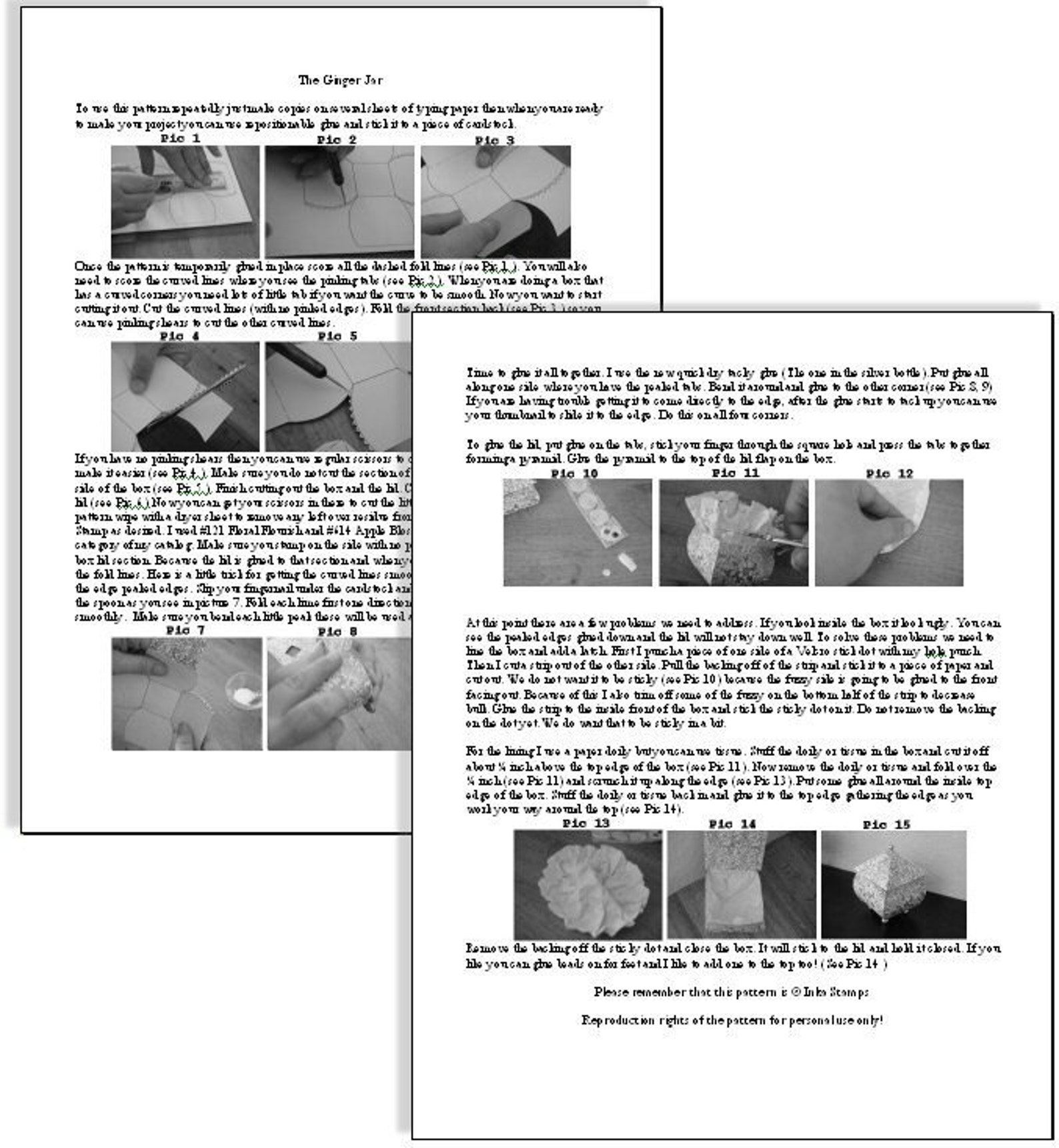 Printable Box Pattern Ginger Jar Tutorial Gift Box Party Favor ...