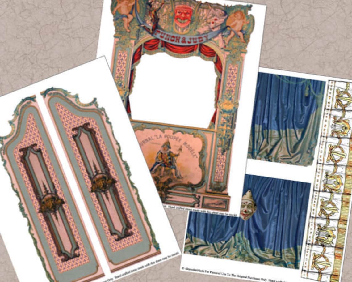Printable French Paper Theater Antique Printable Punch & Judy - Etsy