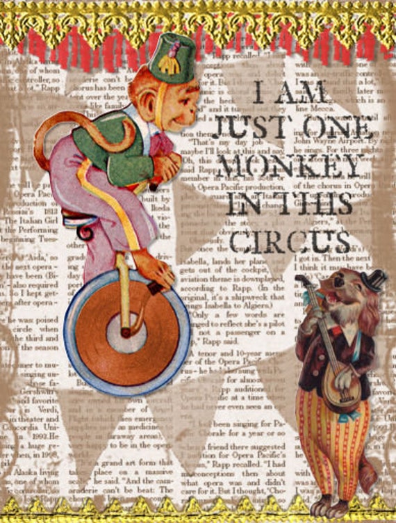 Vintage Circus Monkey