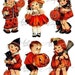 Printable Retro Halloween Clip Art Vintage Scraps Ghost Witch Owl Black ...