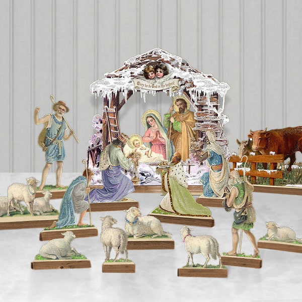 Nativity Creche - Etsy