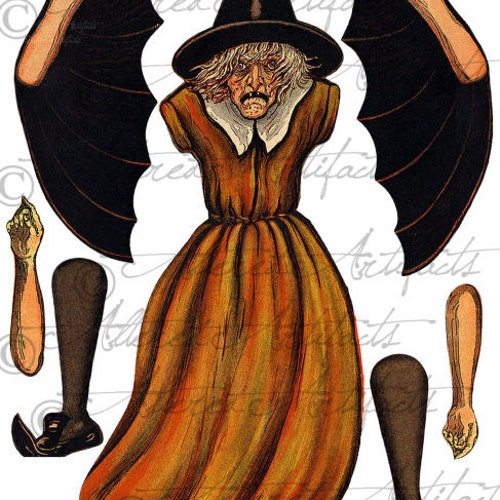 Wicked Marie Antoinette Paper Doll Printable Witch Puppet - Etsy