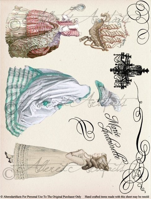 Marie Antoinette Printable Paper Doll Digital Paper Doll - Etsy Australia