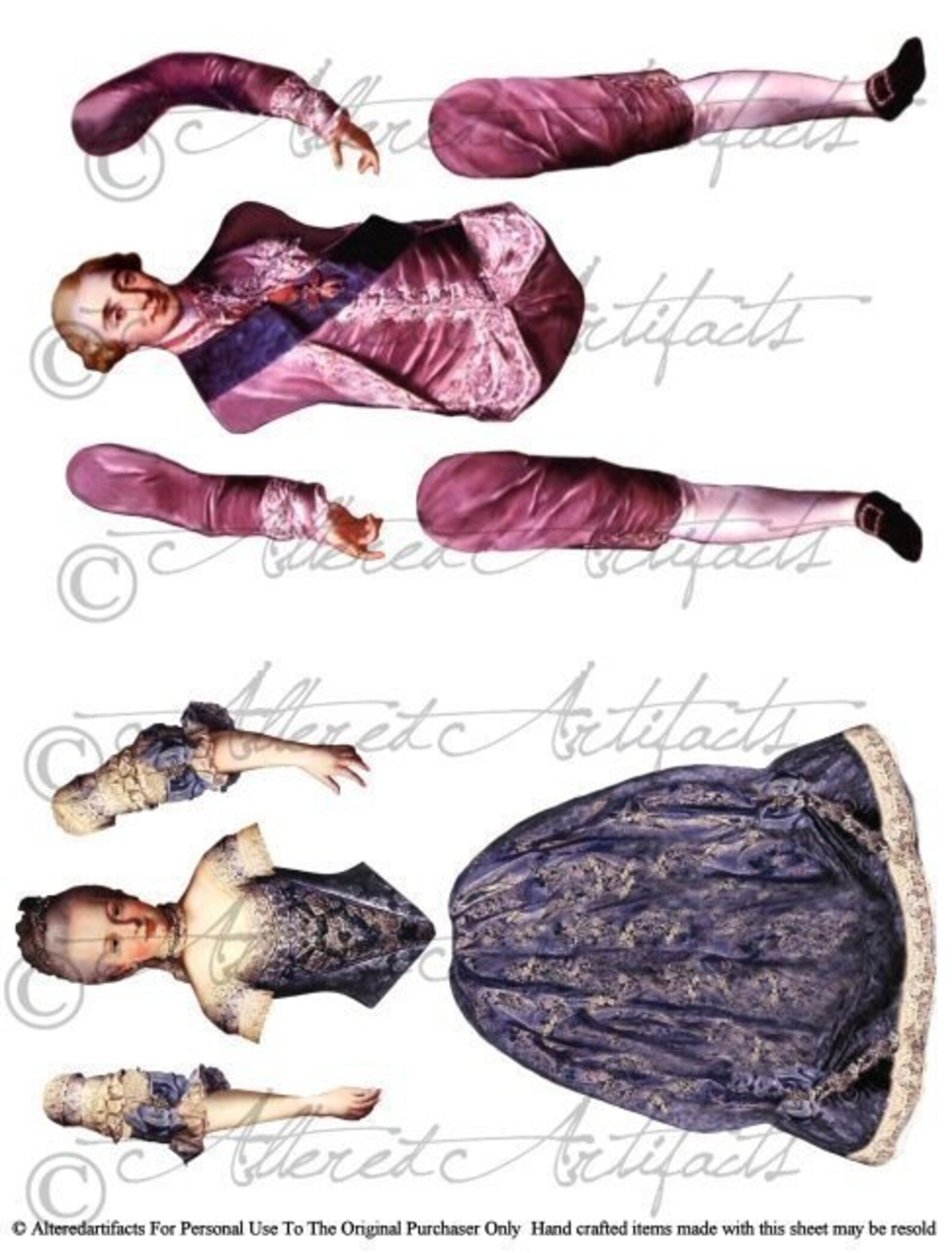 Marie Antoinette Printable Paper Doll and Her Husband Printable ...