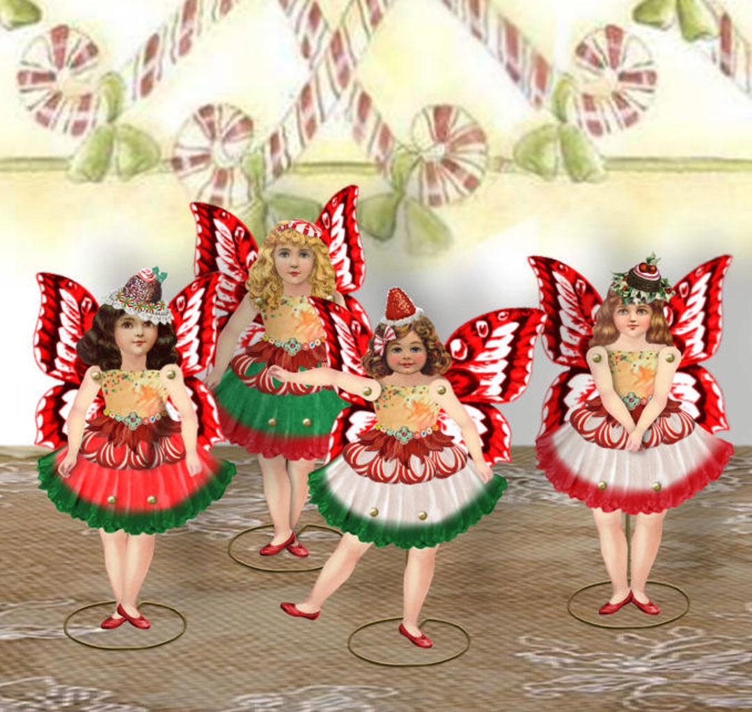 Printable Sugar Plum Fairy Set Vintage Printable Christmas Fairy Wings ...