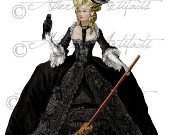 Printable Wicked Marie Antoinette Paper Doll Printable Witch | Etsy