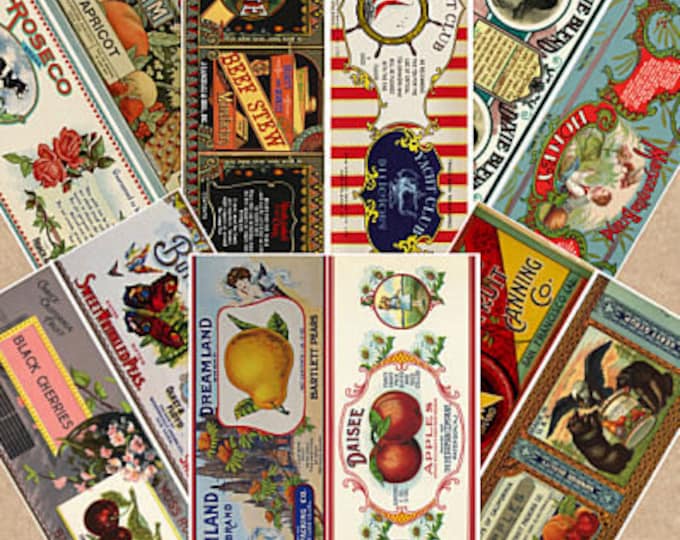 100 Old VINTAGE CAN LABELS All Different. - Etsy