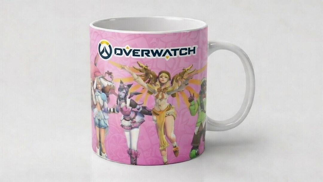 Personalised Overwatch Hello Kitty Drinking Coffee Tea Mug Cup - Etsy
