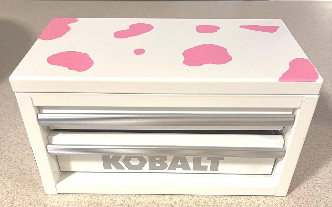 Pink Cow Print Toolbox - Etsy