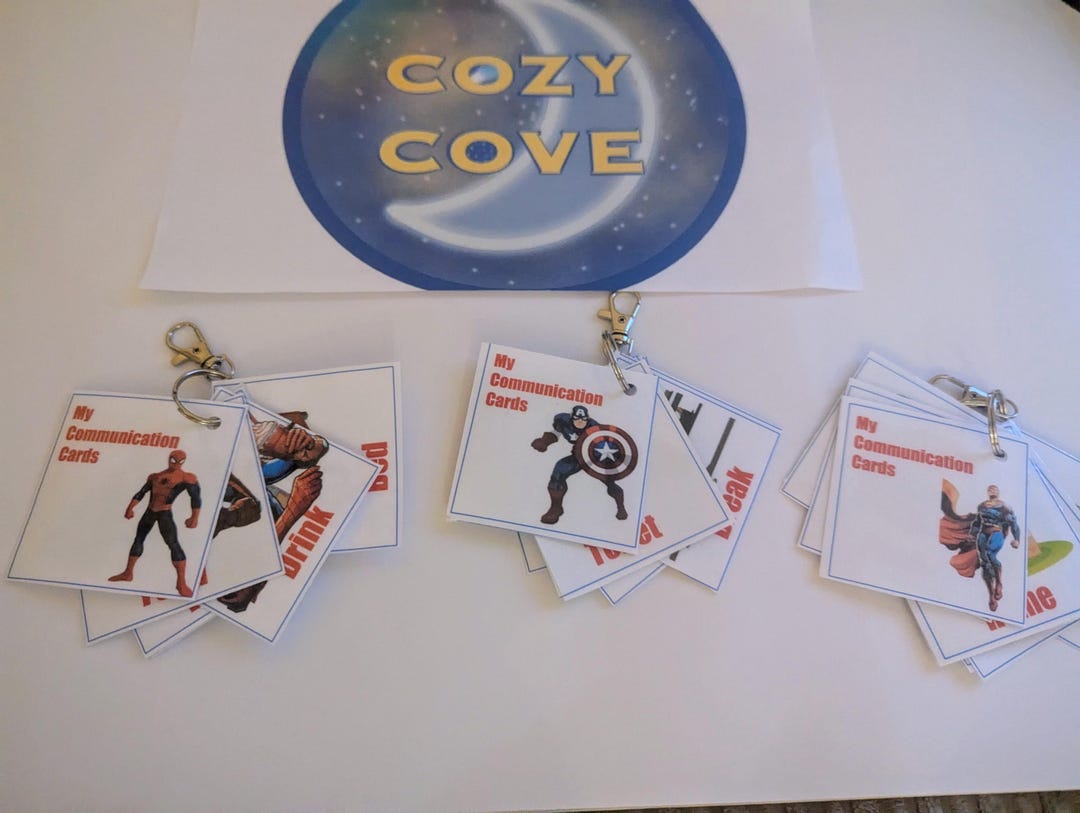 Superhero Communication Cards - Etsy