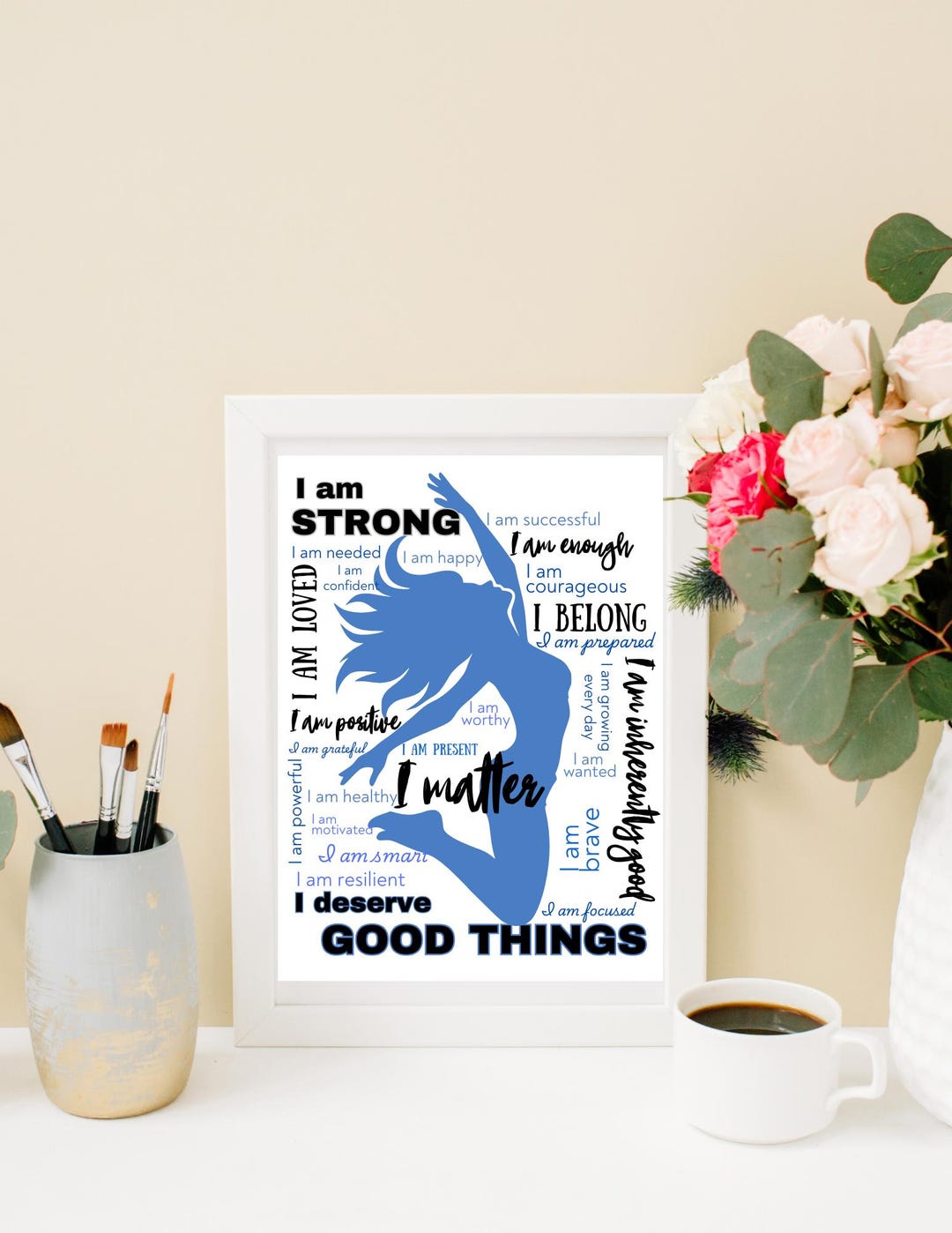 Self Care Wall Art Positive Affirmation Room Display Teen Decor ...