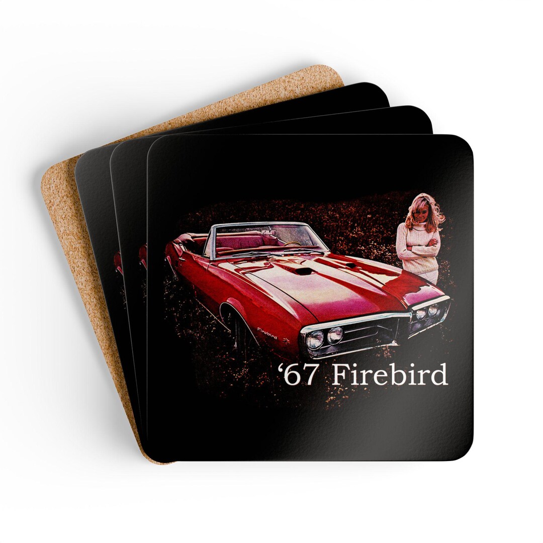 1967 Pontiac Firebird Coaster Set Unique Muscle Car Legend great for ...