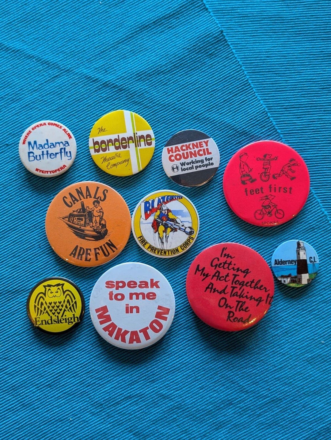 Vintage Tin Pin Badges Bundle, Job Lot of 10 Badges - Etsy