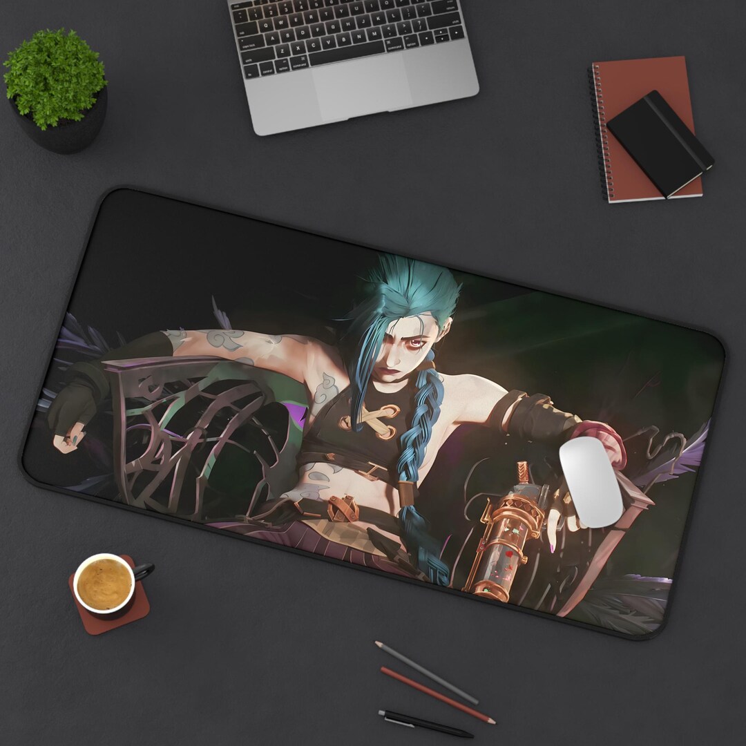 Edgy Gaming Desk Mat, Perfect for Gamers, Home Office, Jinx Themed Play ...