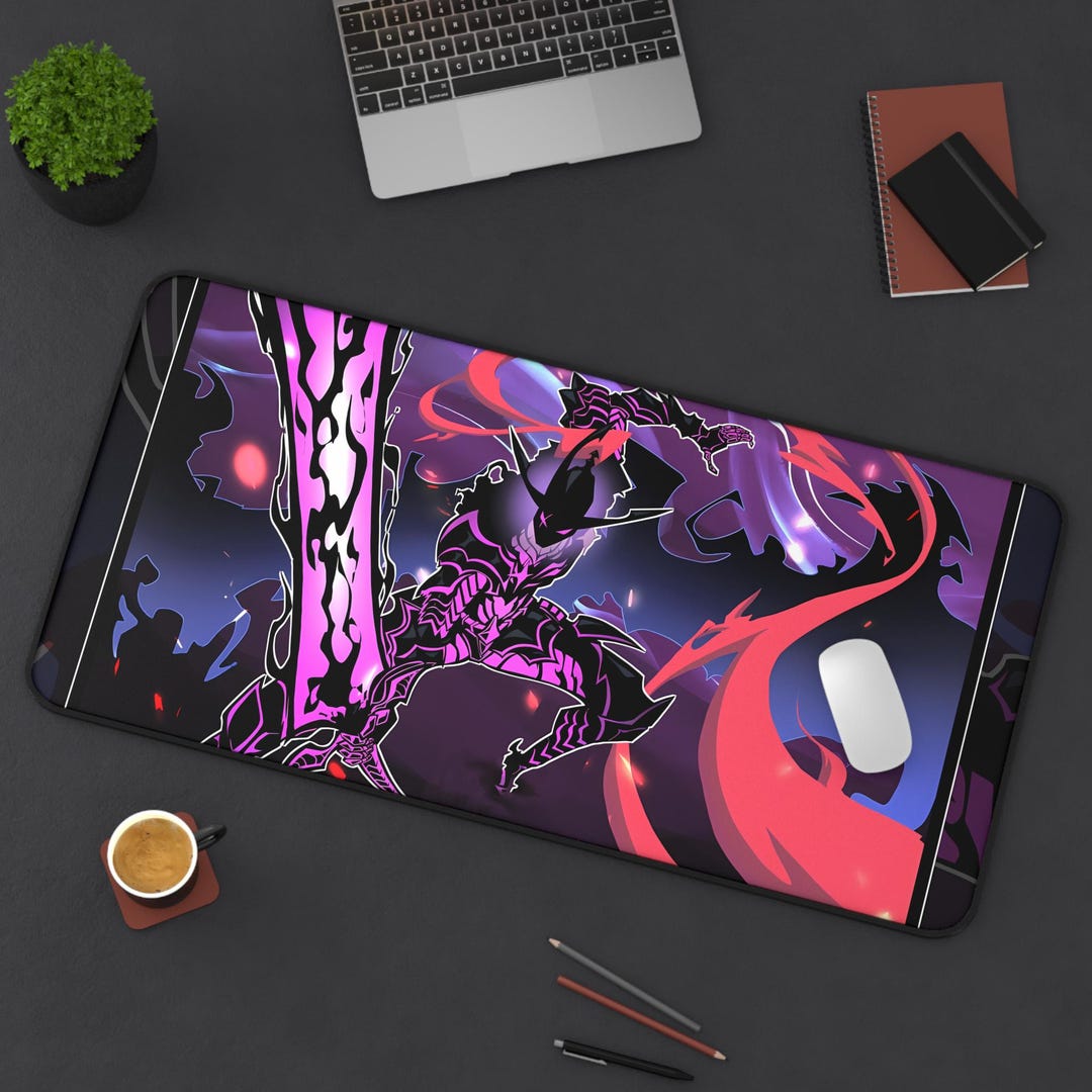Solo Leveling Gaming Mat | Anime Desk Pad | Sung Jin-woo Mousepad | XL ...