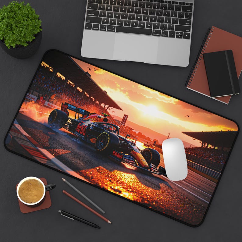 F1 Racer Deskmat | Formula 1 Mouse Pad | Racing Gaming Desk Mat ...